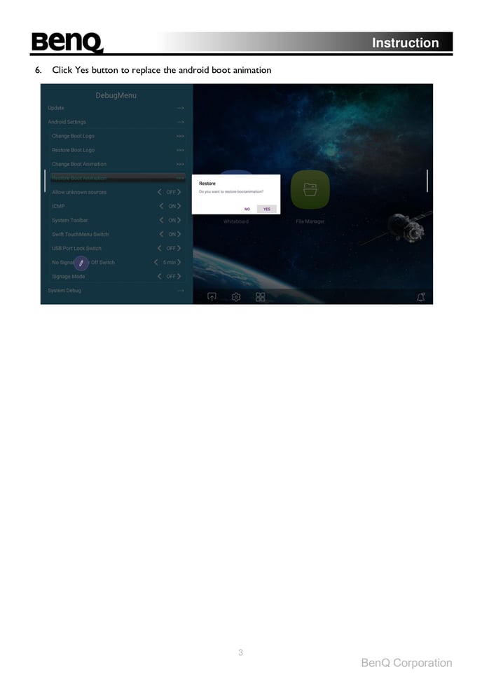 How to change the Android boot animation on RP03?